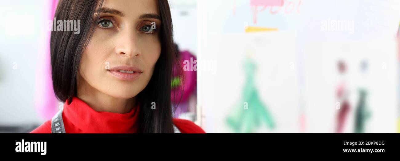 Cute female professional in fashion industry Stock Photo - Alamy