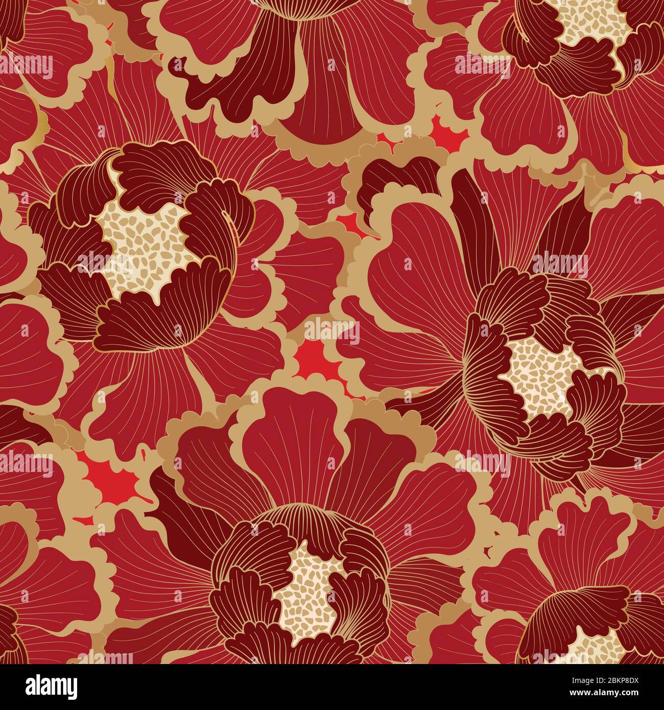 Floral pattern. Flower seamless background. Flourish ornamental garden ...