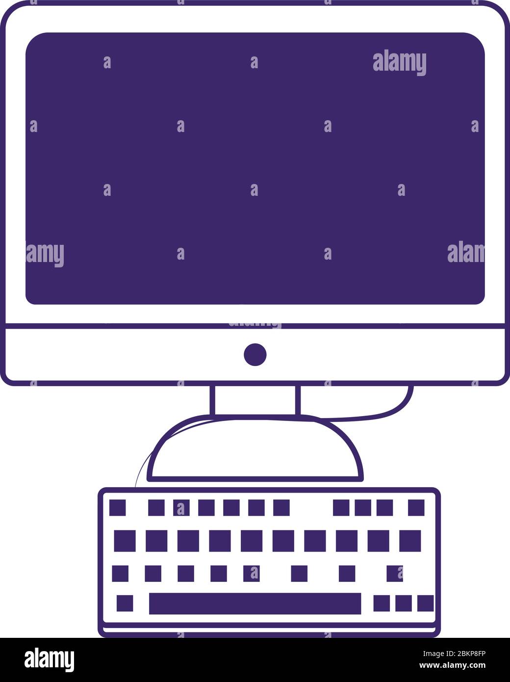 computer keyboard device technology isolated icon on white background ...