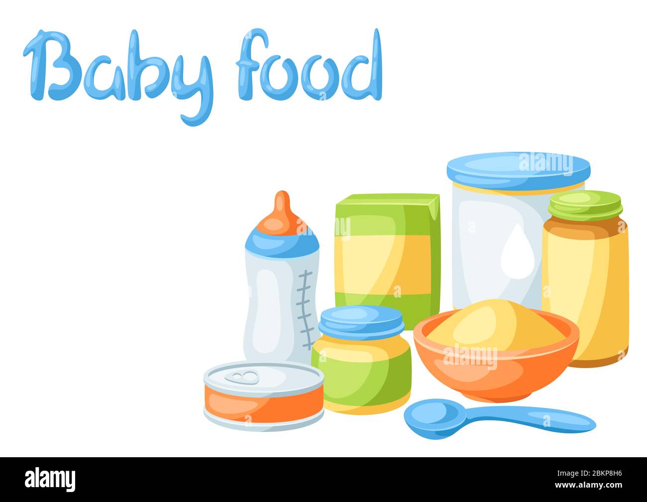 Baby food eating tasty Stock Vector Images - Alamy