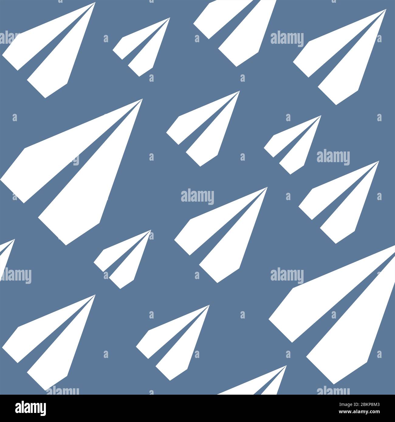 Paper planes seamless pattern. Repeating abstract background with paper ...