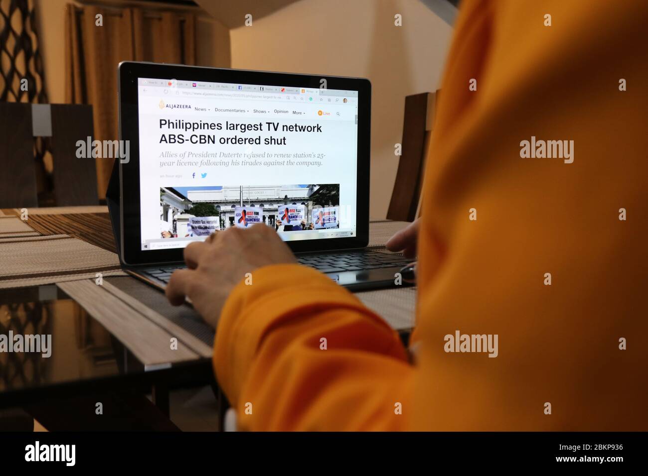 Franchise of philippine broadcast network abs cbn hi-res stock ...