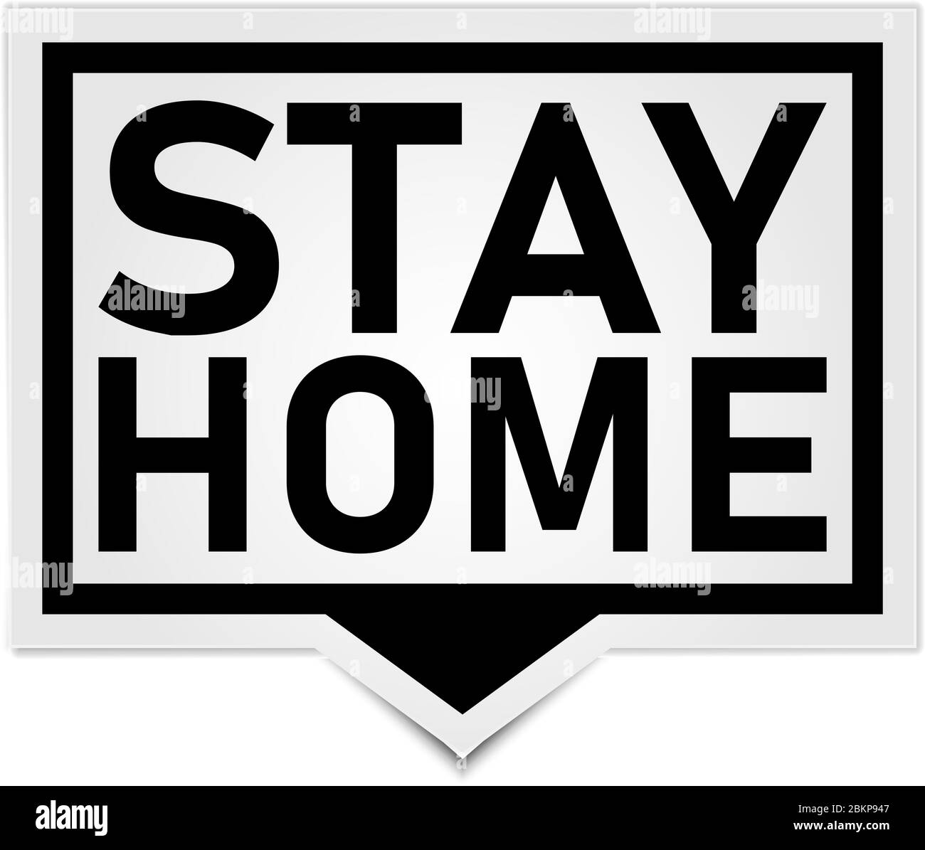 Stay home, home sticker badge, symbol, vector illustration Stock Vector ...