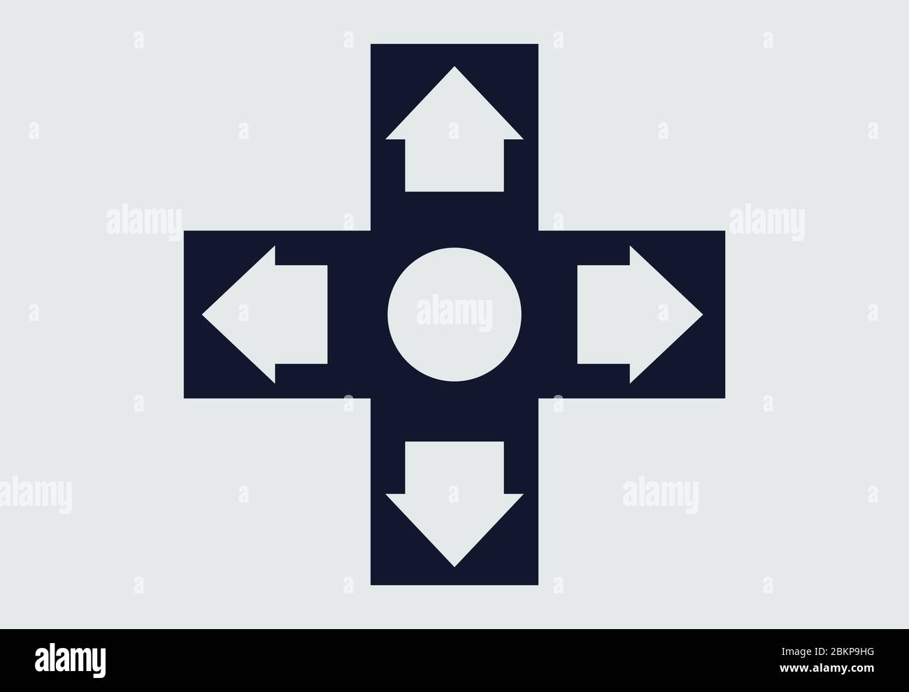 Simple Control box button for video games, symbol for choice, vector ...