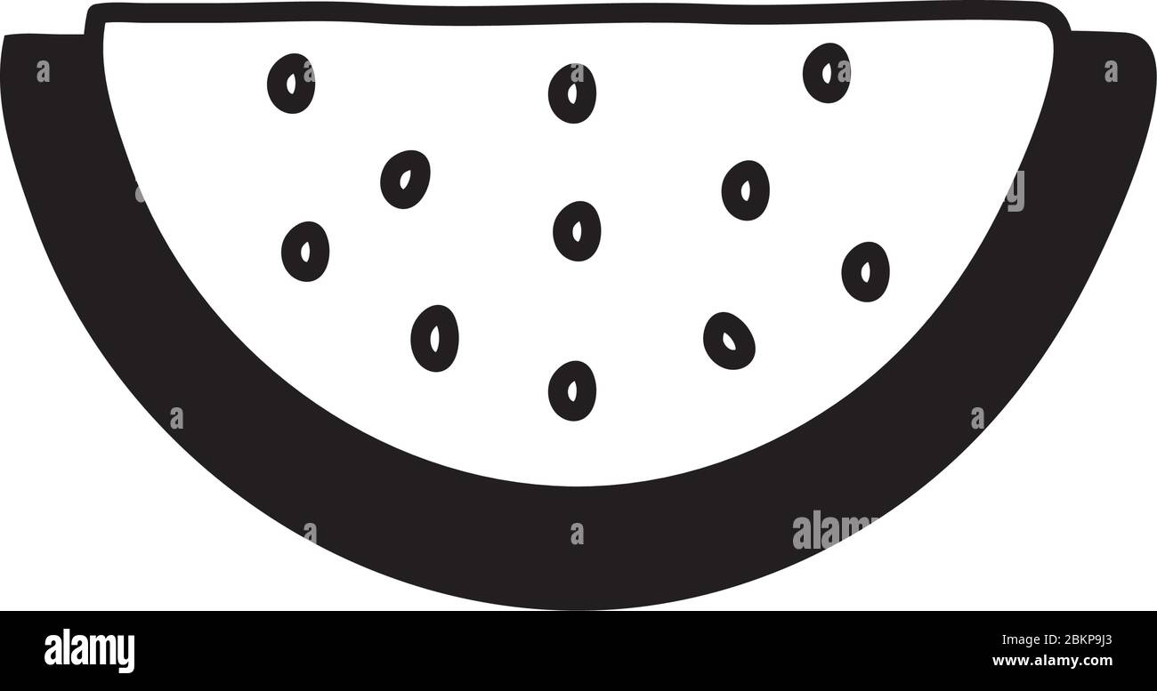 watermelon fruit silhouette style icon vector design Stock Vector Image ...
