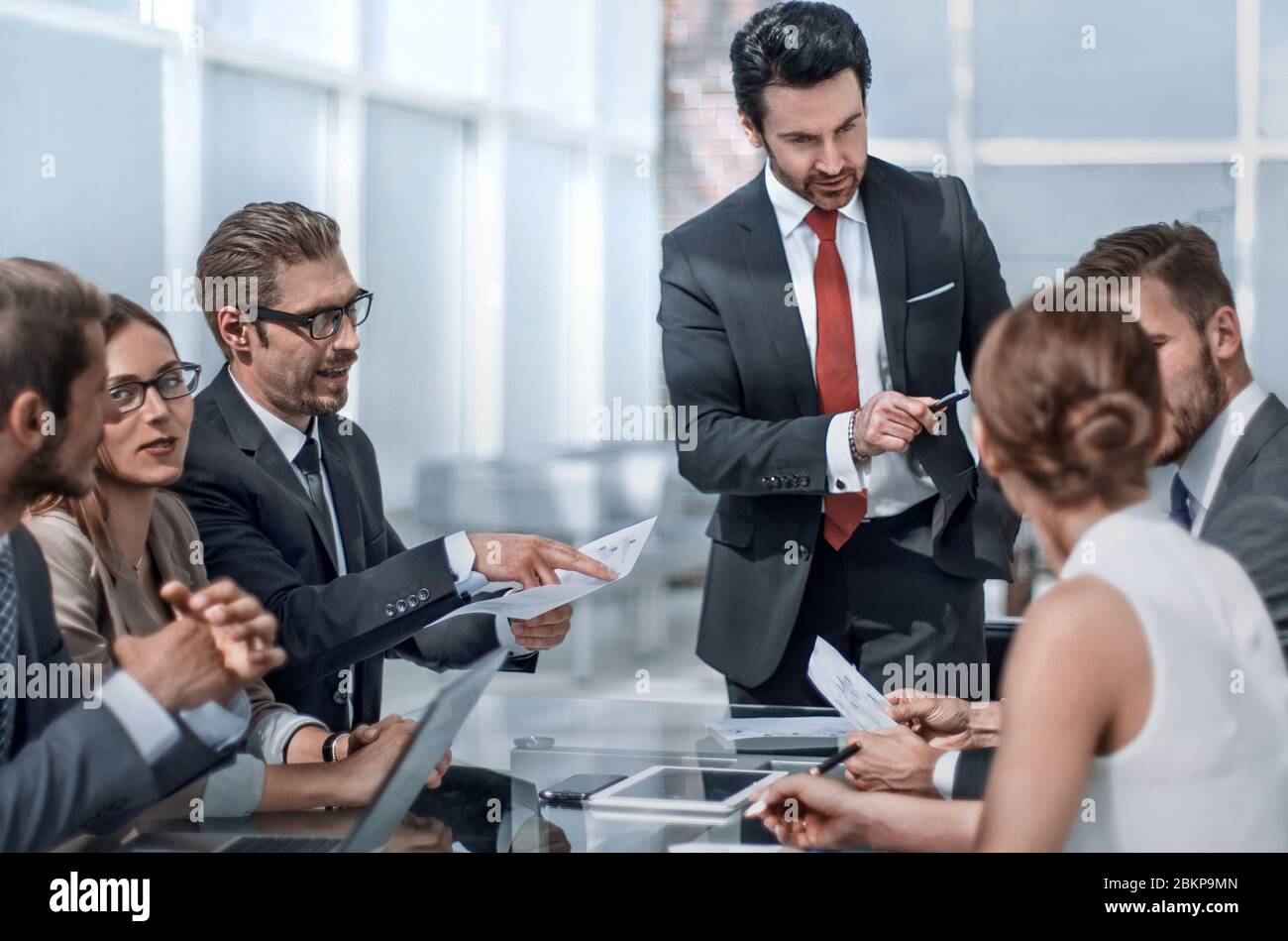 business team discussing new project Stock Photo - Alamy