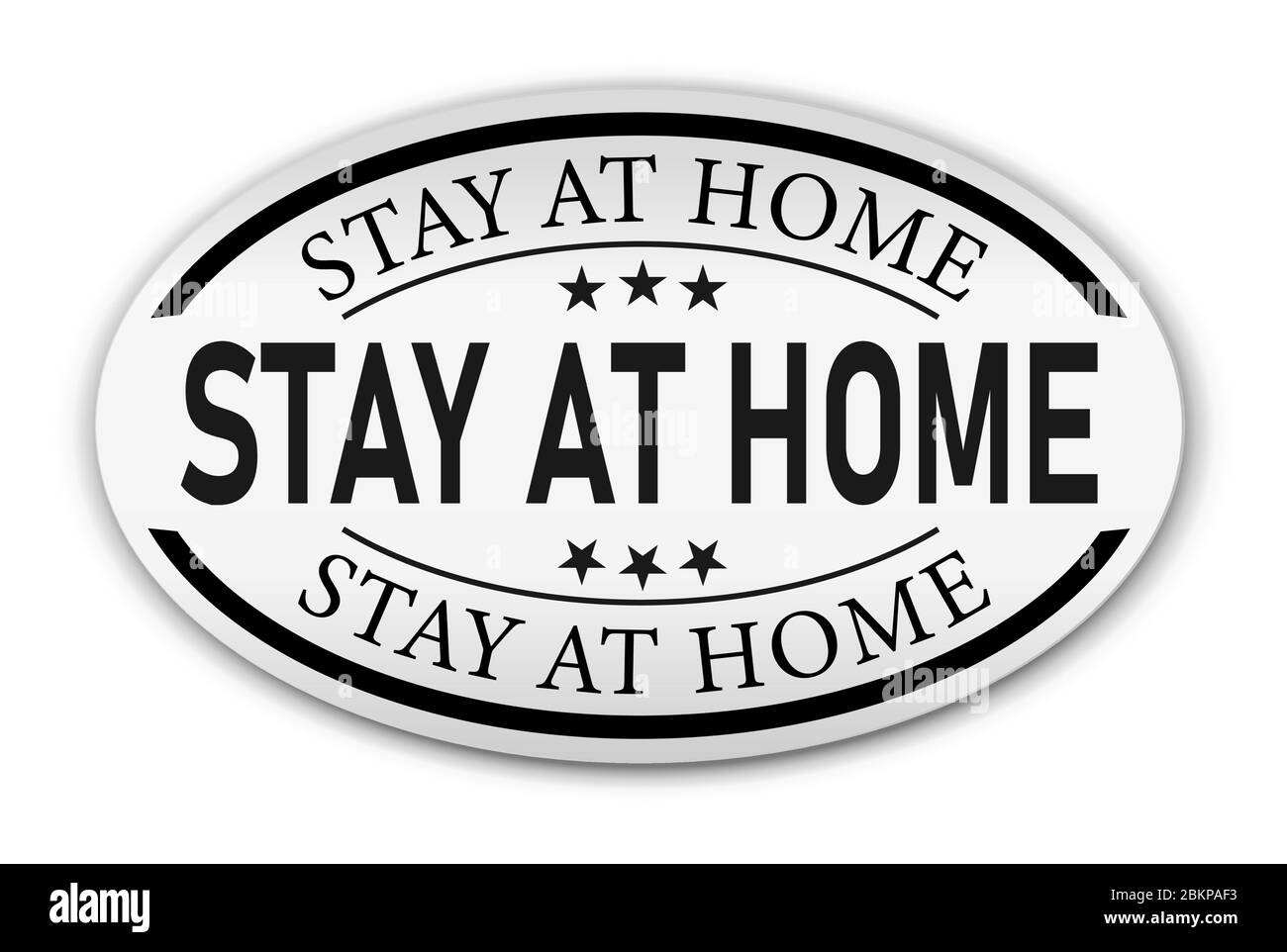 stay at home banner design on white background, vector illustration ...