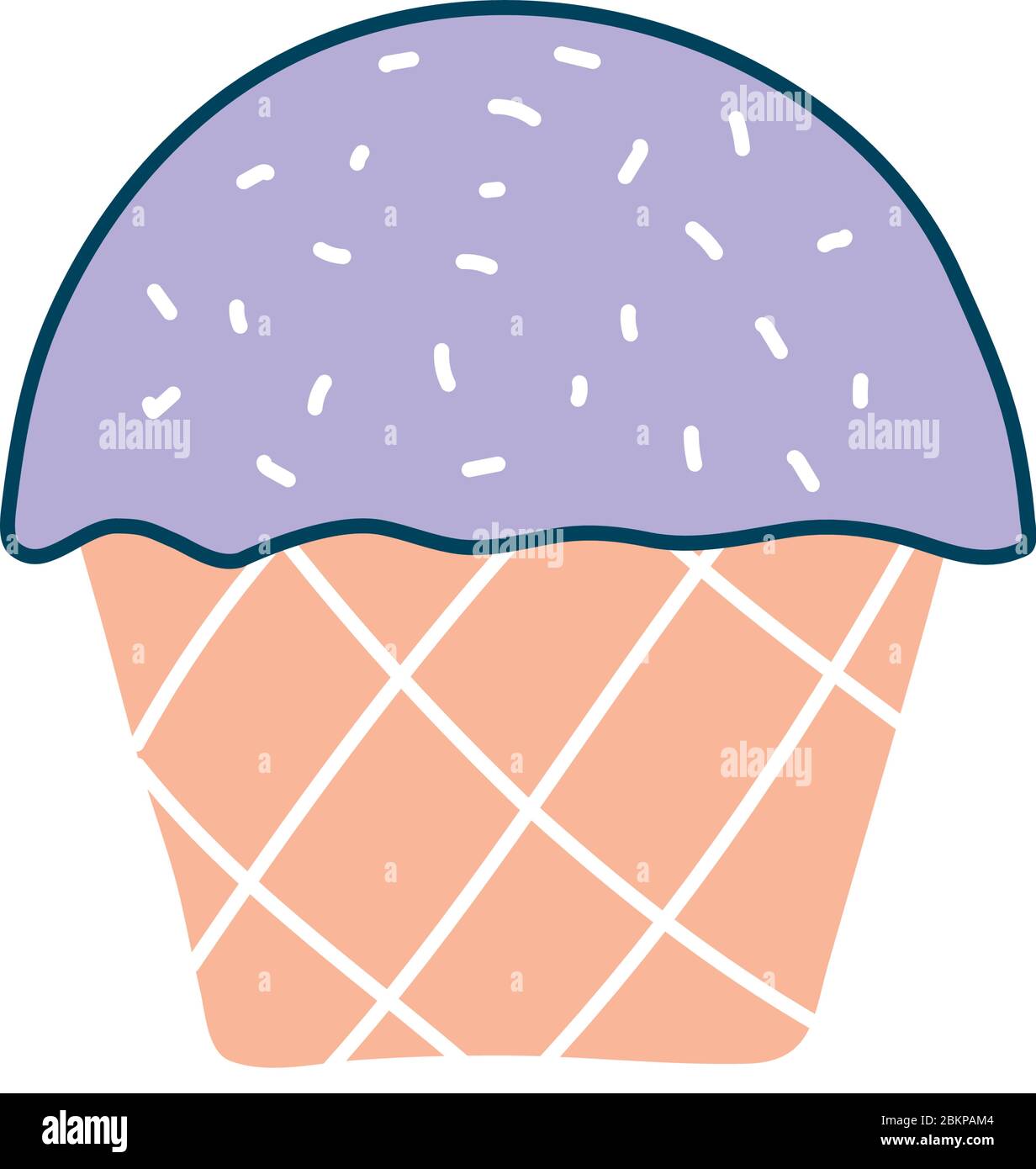 Muffin icon flat style Cut Out Stock Images & Pictures - Alamy