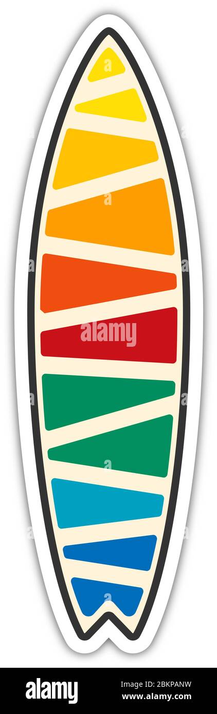 Surfing emblem template, surfboard silhouette with lettering vector eps ...