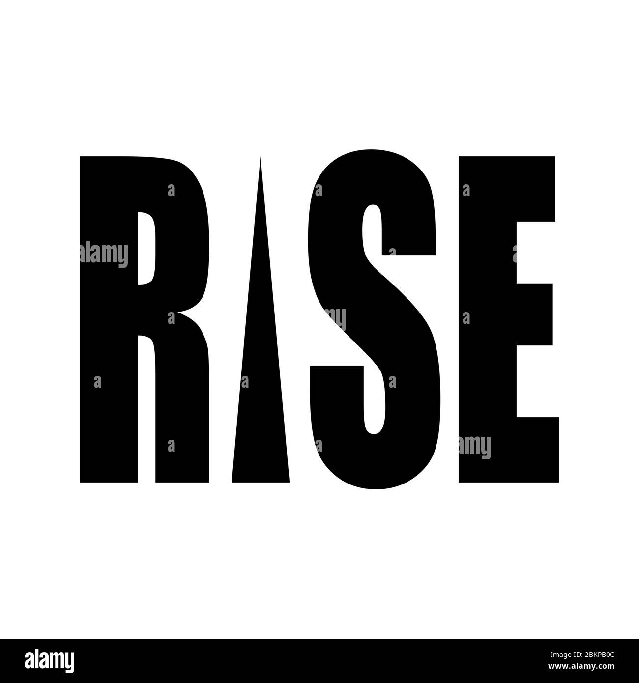 Rise text logotype vector template, black vector illustration, symbol ...