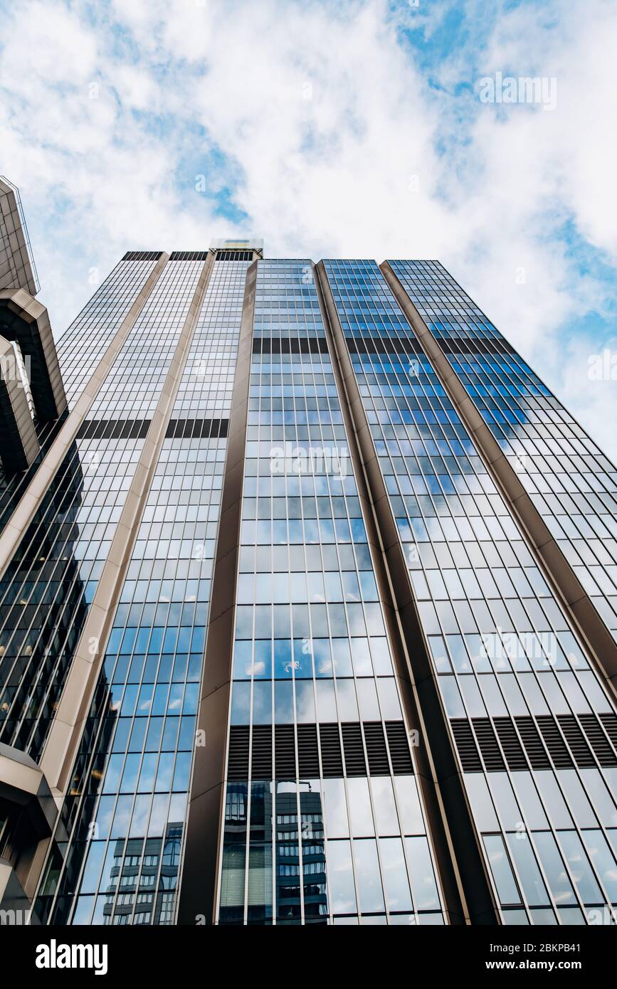 Modern beautiful skyscrapers on a beautiful sky background Stock Photo ...