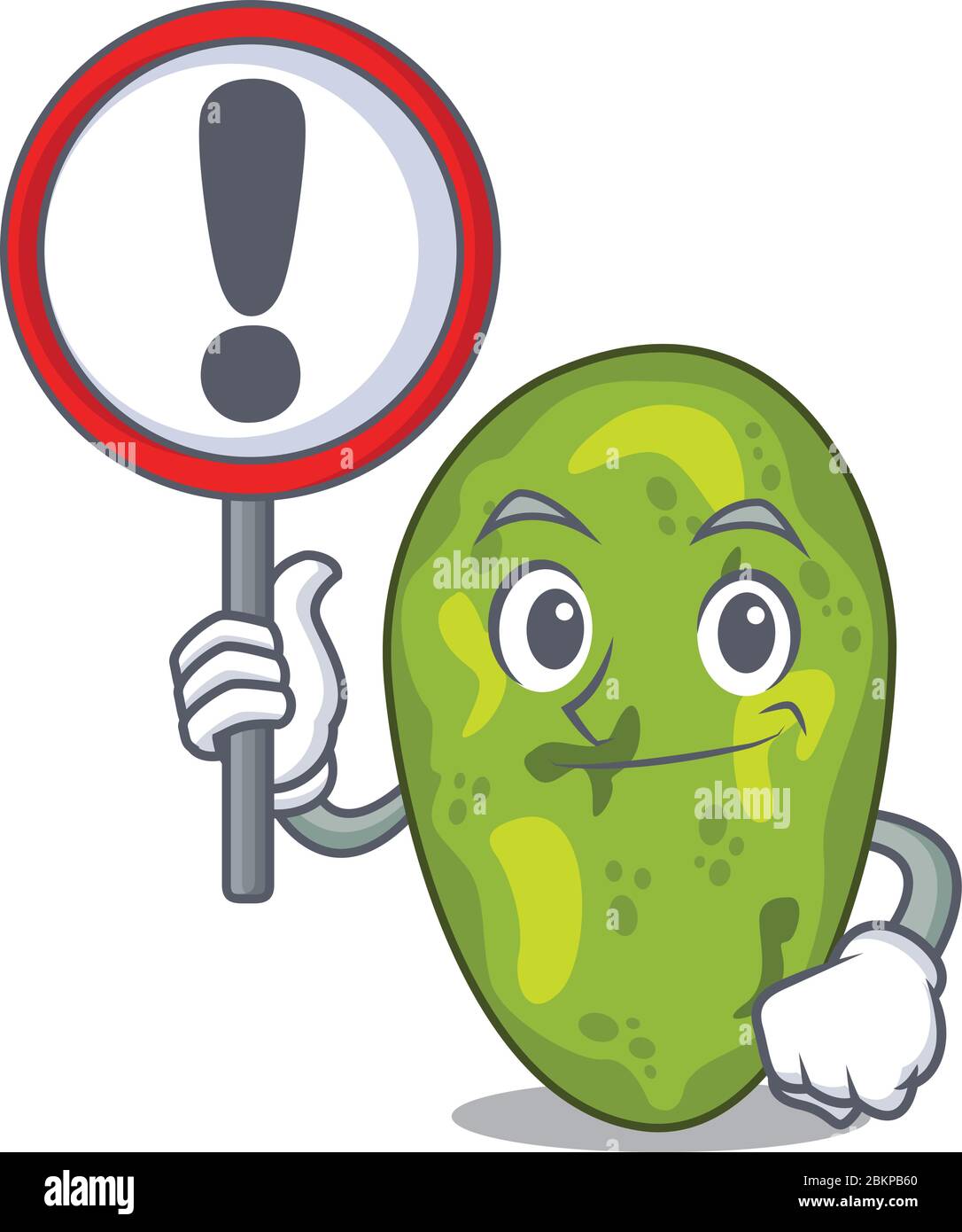 An icon of cyanobacteria cartoon design style with a sign board Stock ...