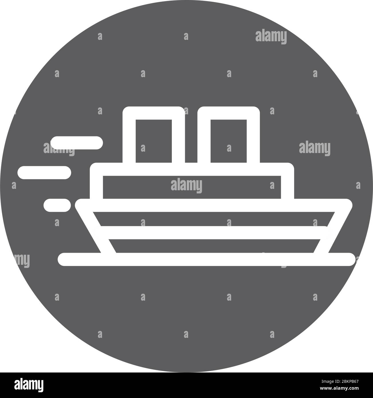 boat maritime transport vector illustration block style icon Stock ...