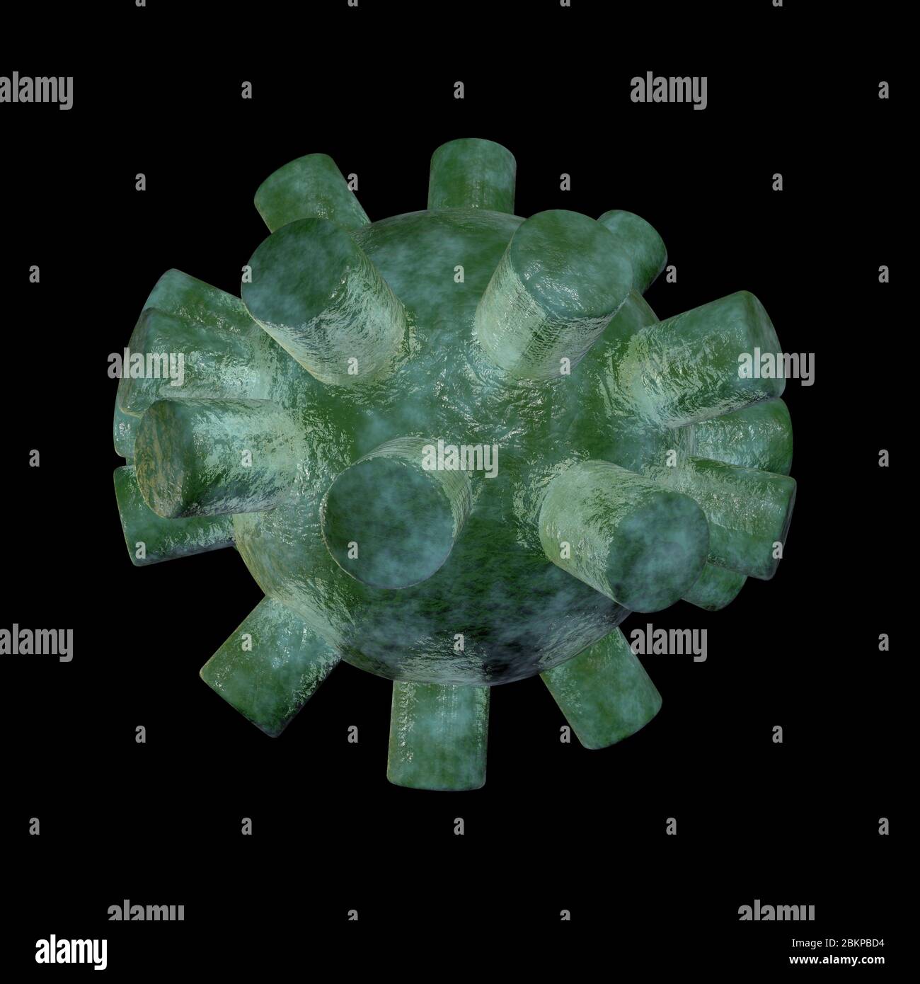 Illustration showing structure of epidemic virus on black background ...