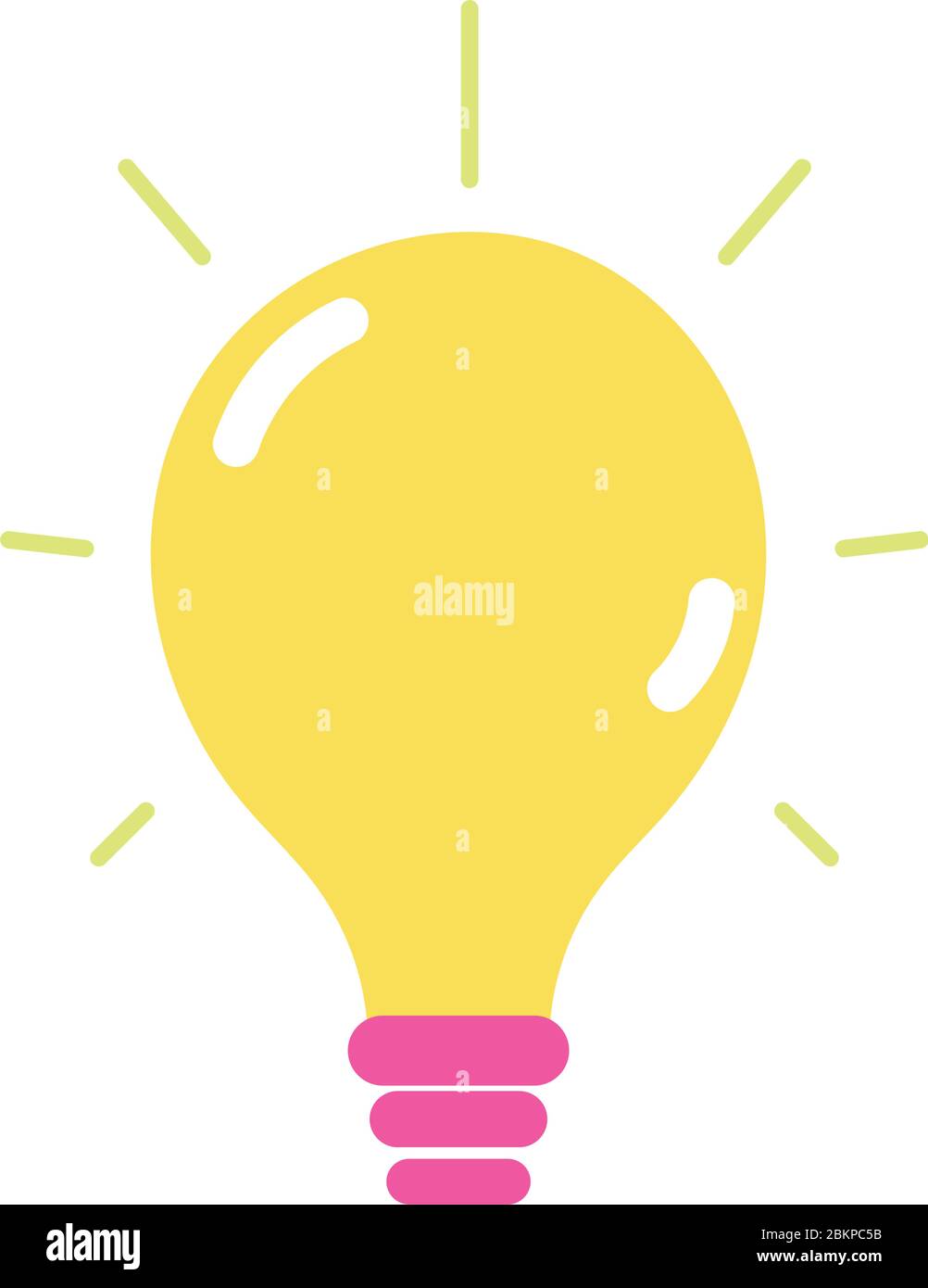 light bulb creativity isolated icon on white background vector ...