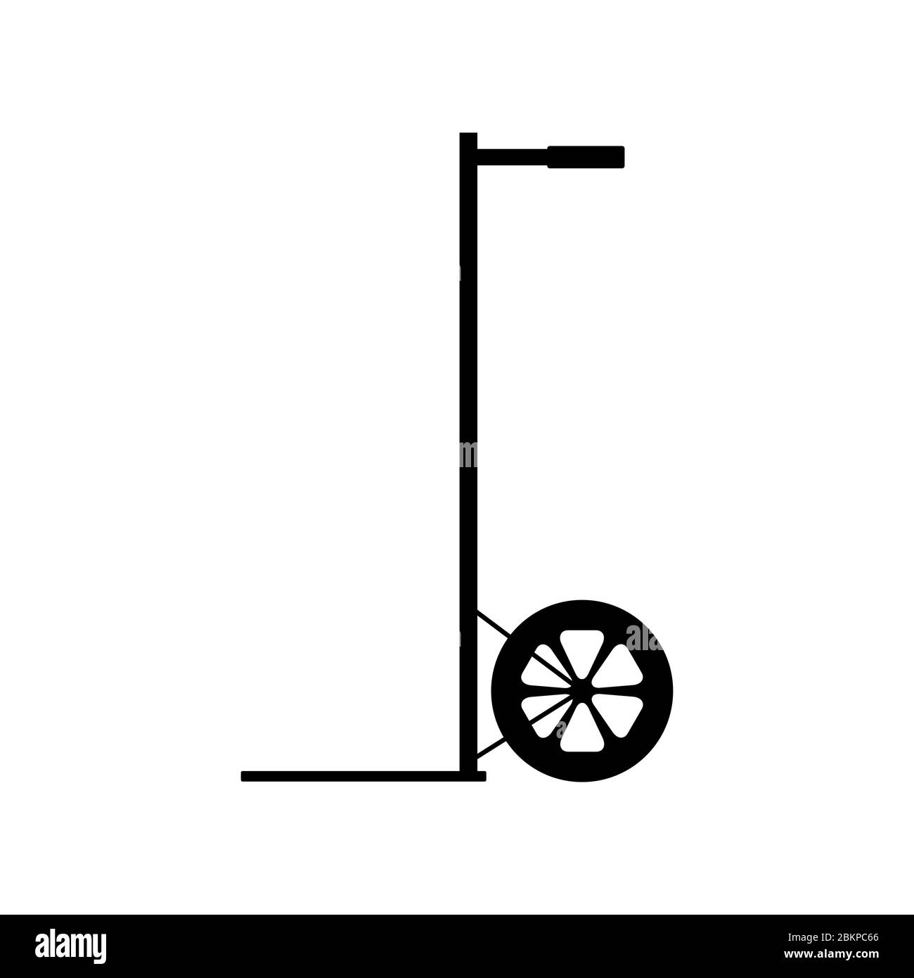 Empty sack barrow or hand truck dolly, minimalist vector illustration ...