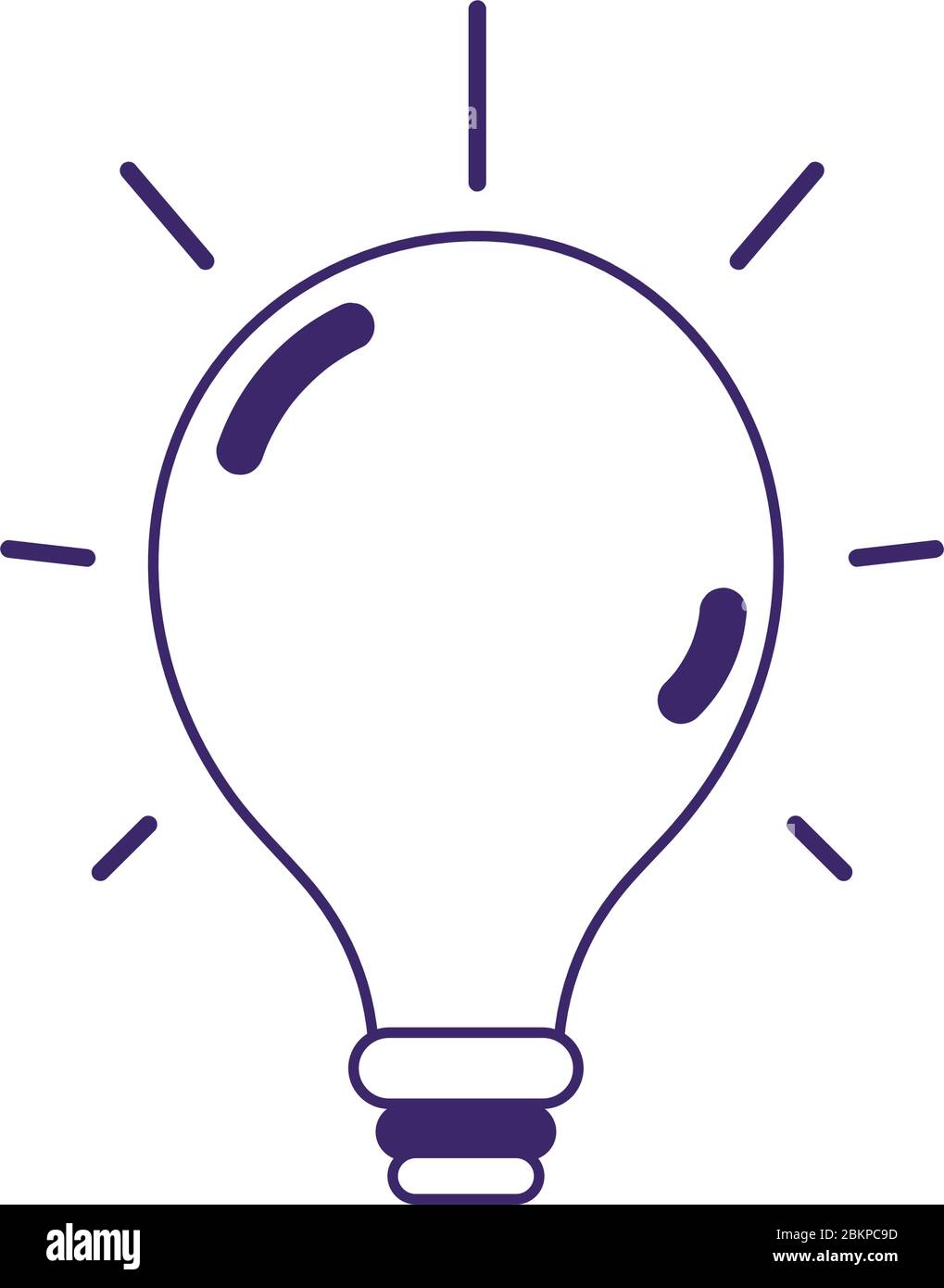 light bulb creativity isolated icon on white background vector ...