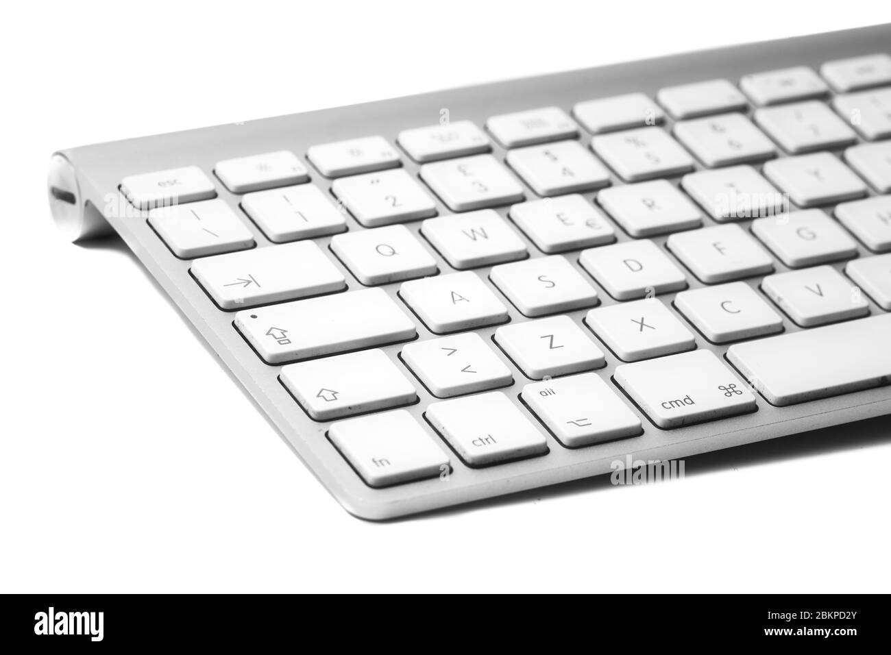 Personal computer keyboard on white background Stock Photo - Alamy