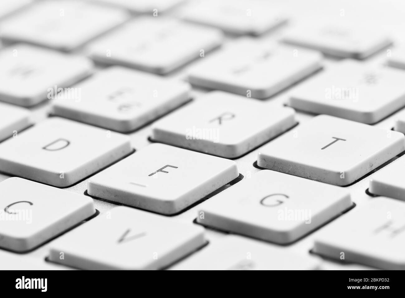 Keys of white personal computer keyboard Stock Photo - Alamy