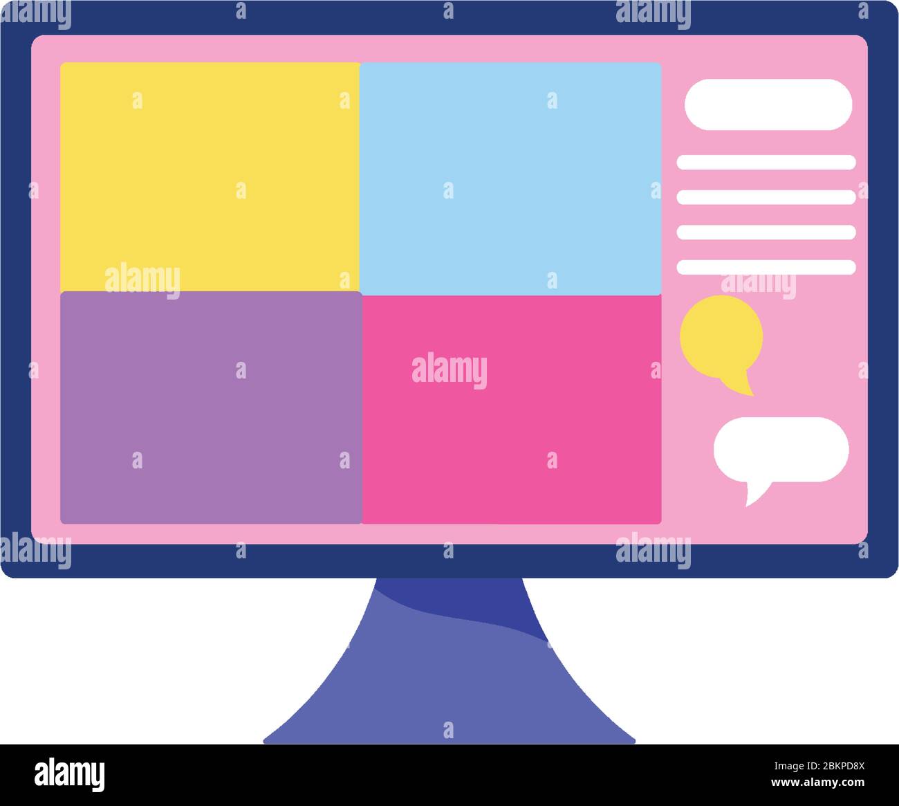 meeting online talking speech bubbles isolated icon on white background ...