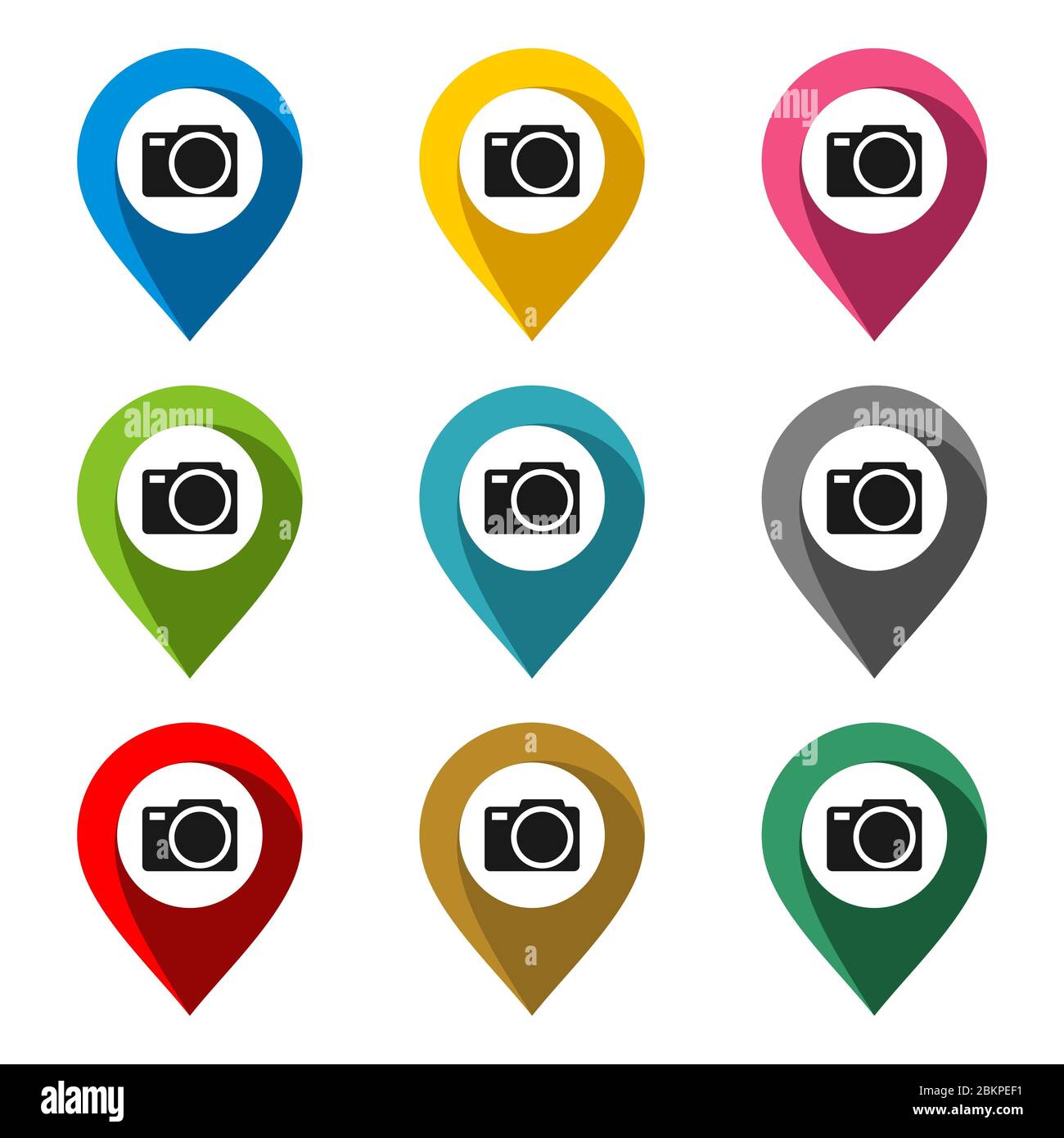 Location Point Vector Set - photo spot Illustration Design. Vector EPS ...