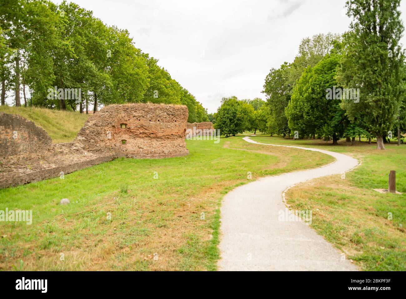 Ferrara city walls and bastions view Emilia Romagna Italy Stock Photo ...