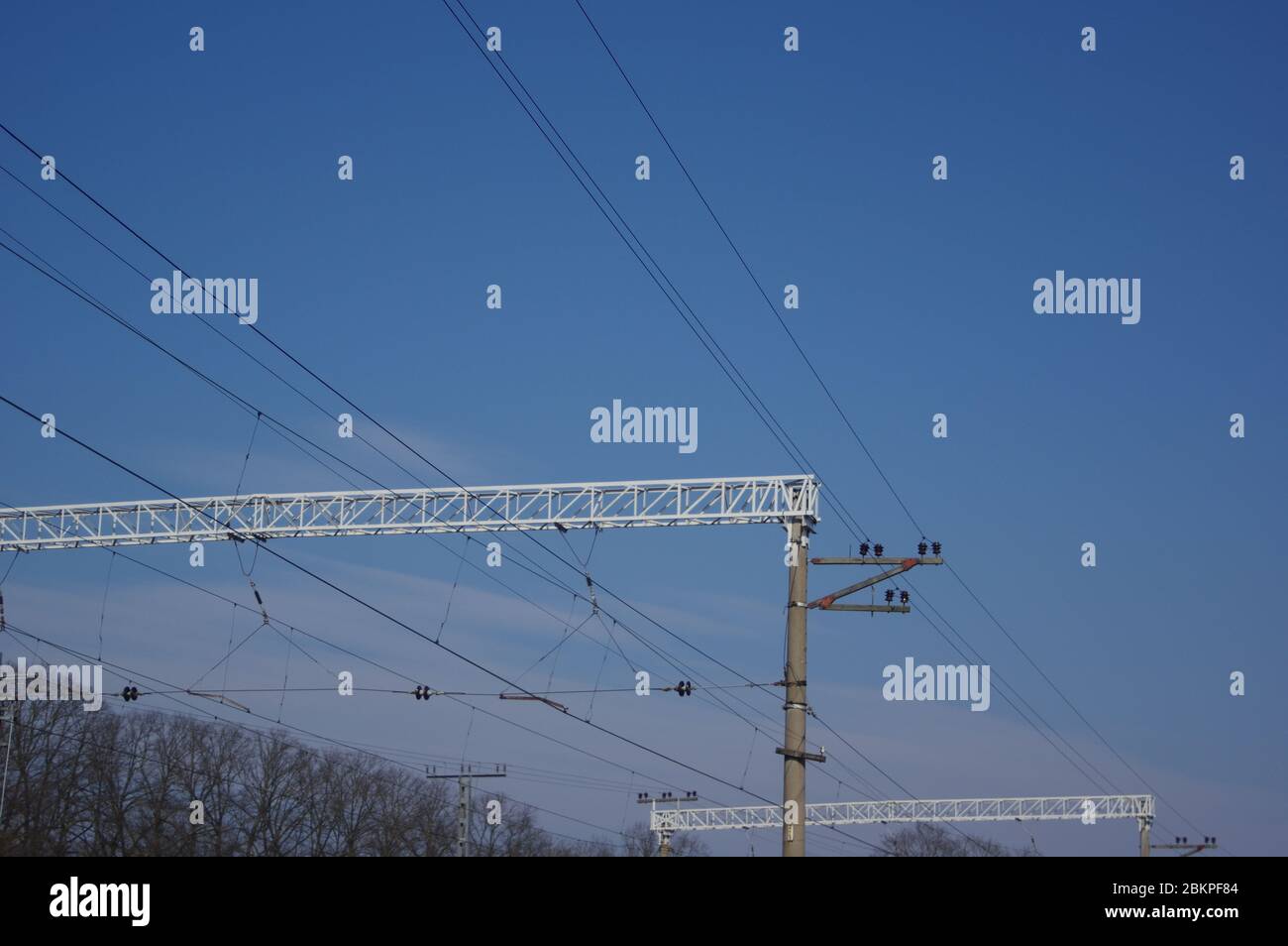 Overhead Power Supply For Electric Trains High Resolution Stock ...