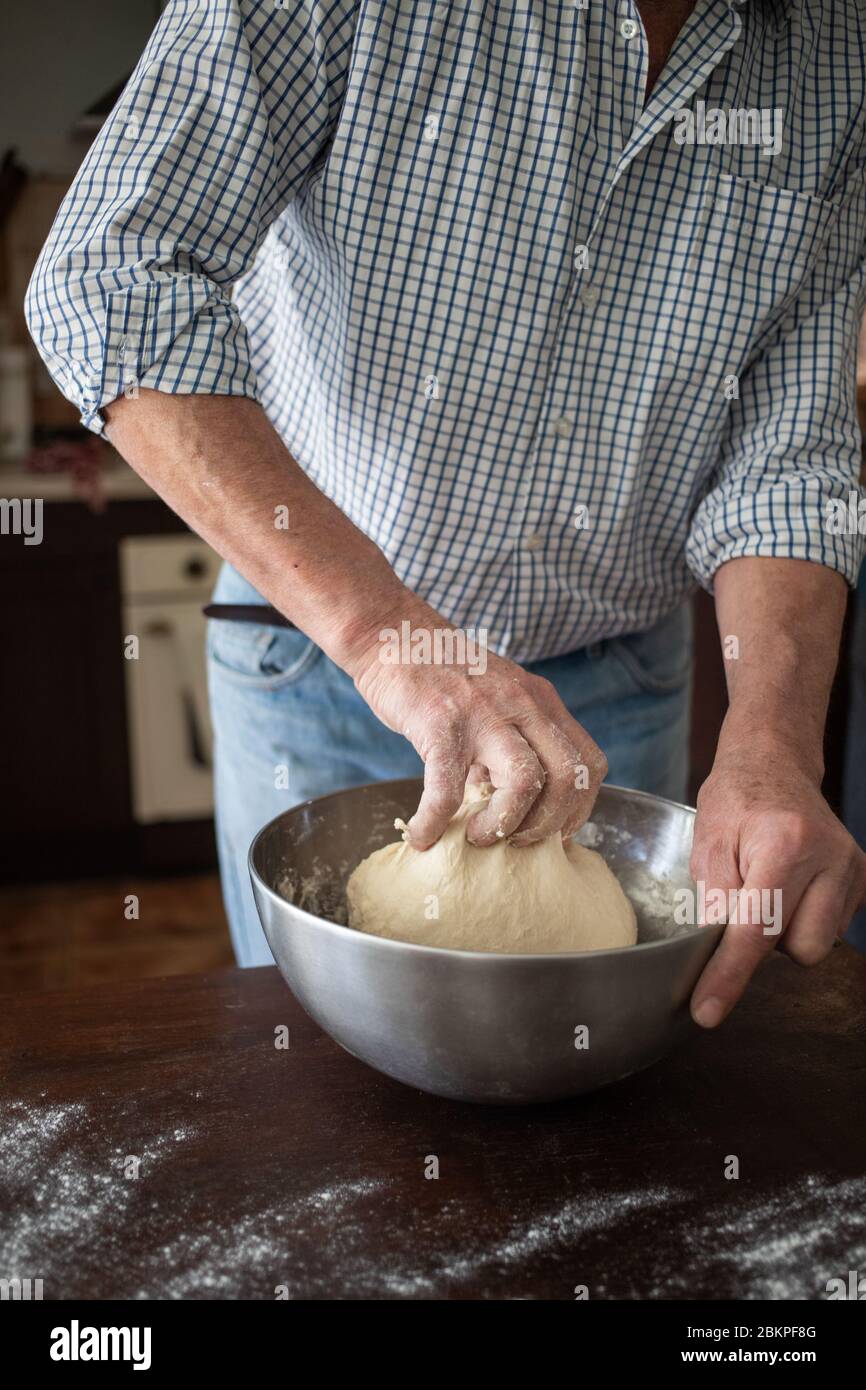 Making bread in kitchen hi-res stock photography and images - Alamy