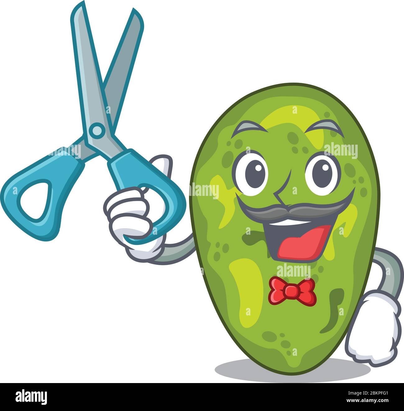 Sporty cyanobacteria cartoon character design with barber Stock Vector ...