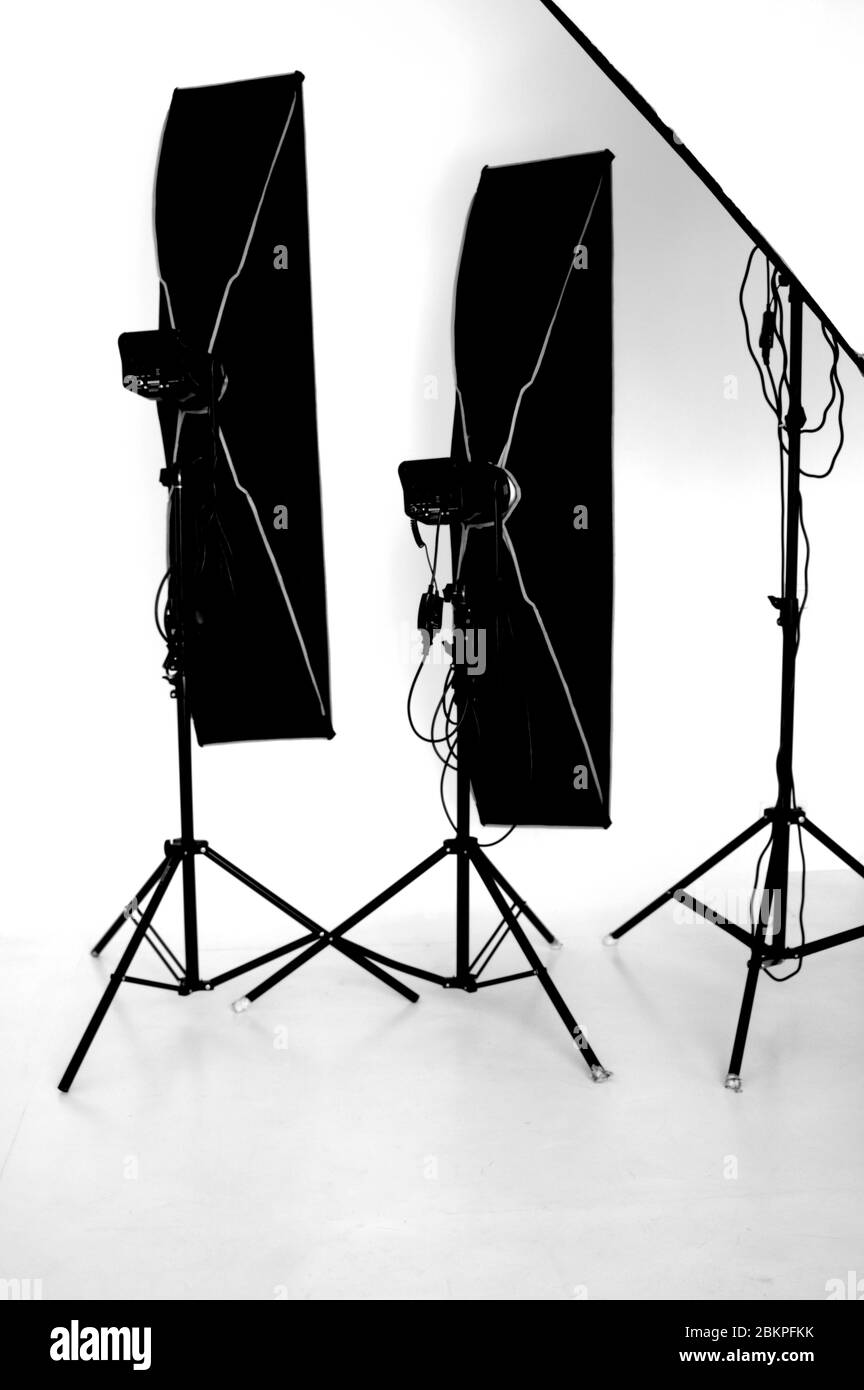 Proffesional photography studio flash light Stock Photo - Alamy