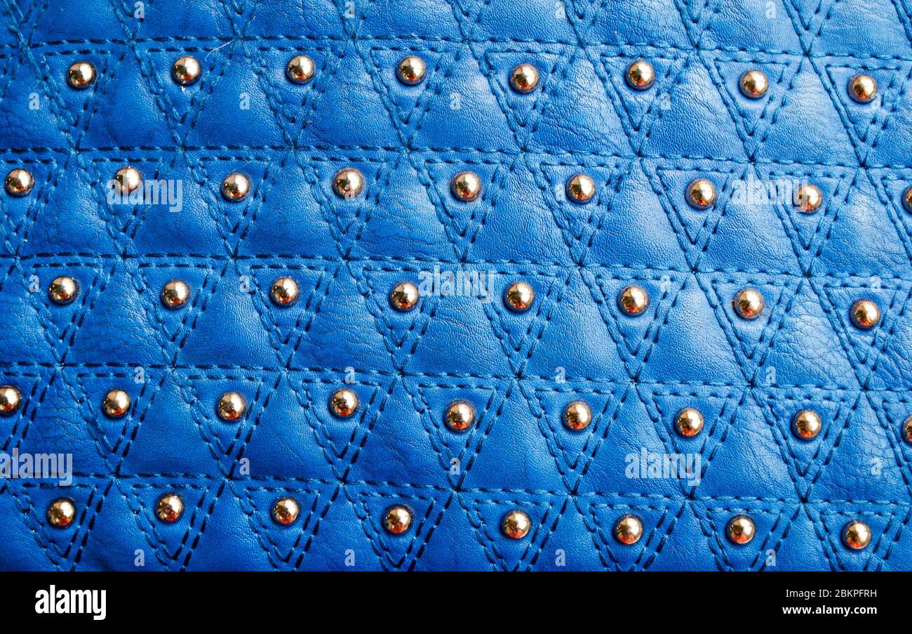 Blue leather texture hi-res stock photography and images - Alamy