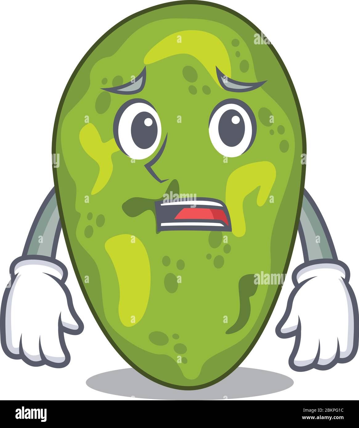 Cartoon design style of cyanobacteria showing worried face Stock Vector ...