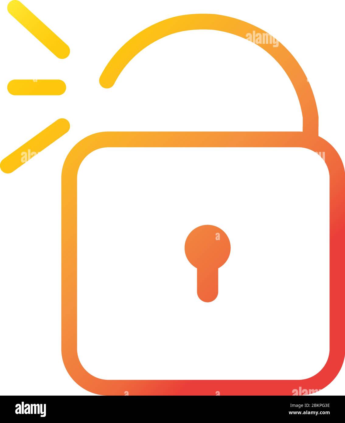 unlock internet web technology interface vector illustration gradient ...