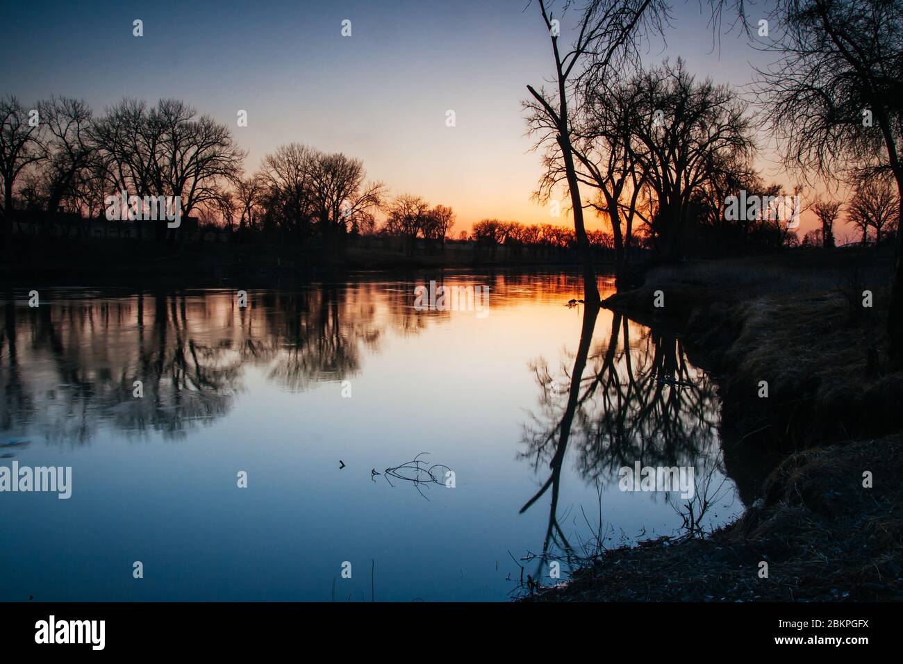 Red River in Grand Forks USA Stock Photo - Alamy