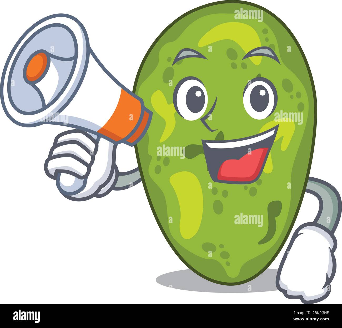 Cartoon character of cyanobacteria having a megaphone Stock Vector ...