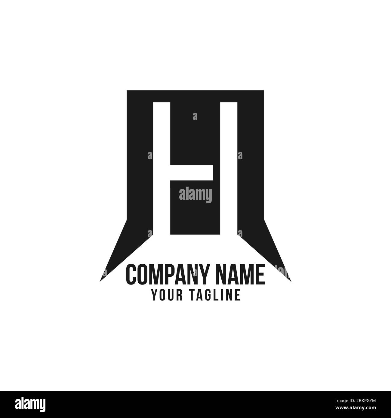 Letter h logo Black and White Stock Photos & Images - Alamy