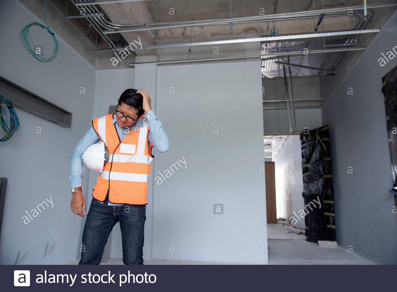 Exhausted Construction Worker High Resolution Stock Photography and ...