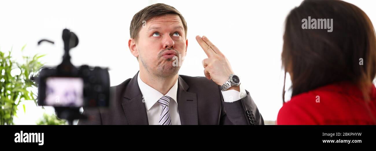 Interviewing blogger hi-res stock photography and images - Alamy