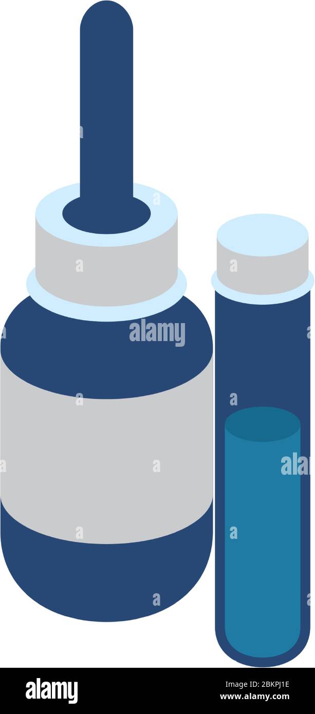 medical droper laboratory with tube test Stock Vector Image & Art - Alamy