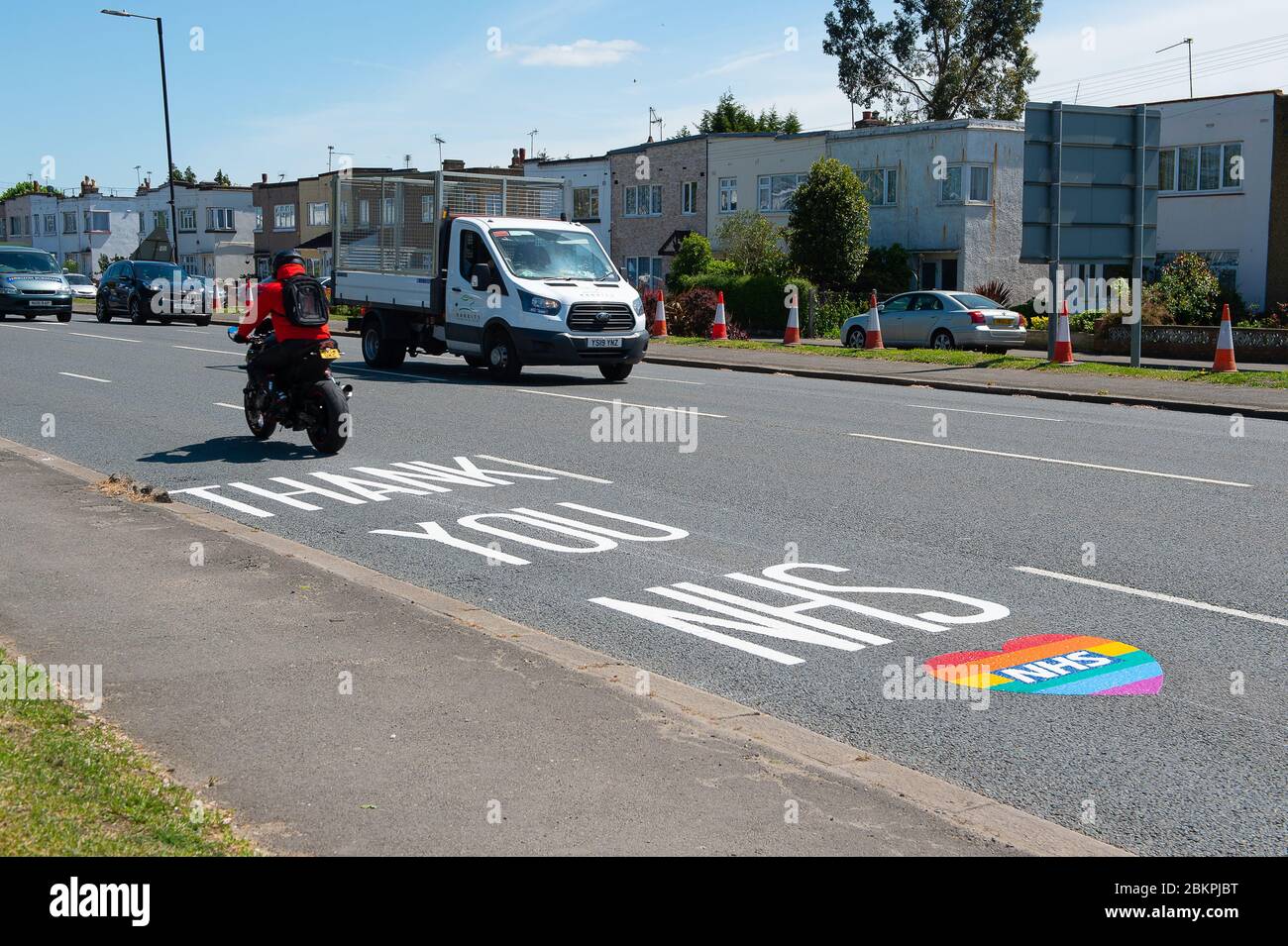 Thank you nhs road markings hi-res stock photography and images - Alamy