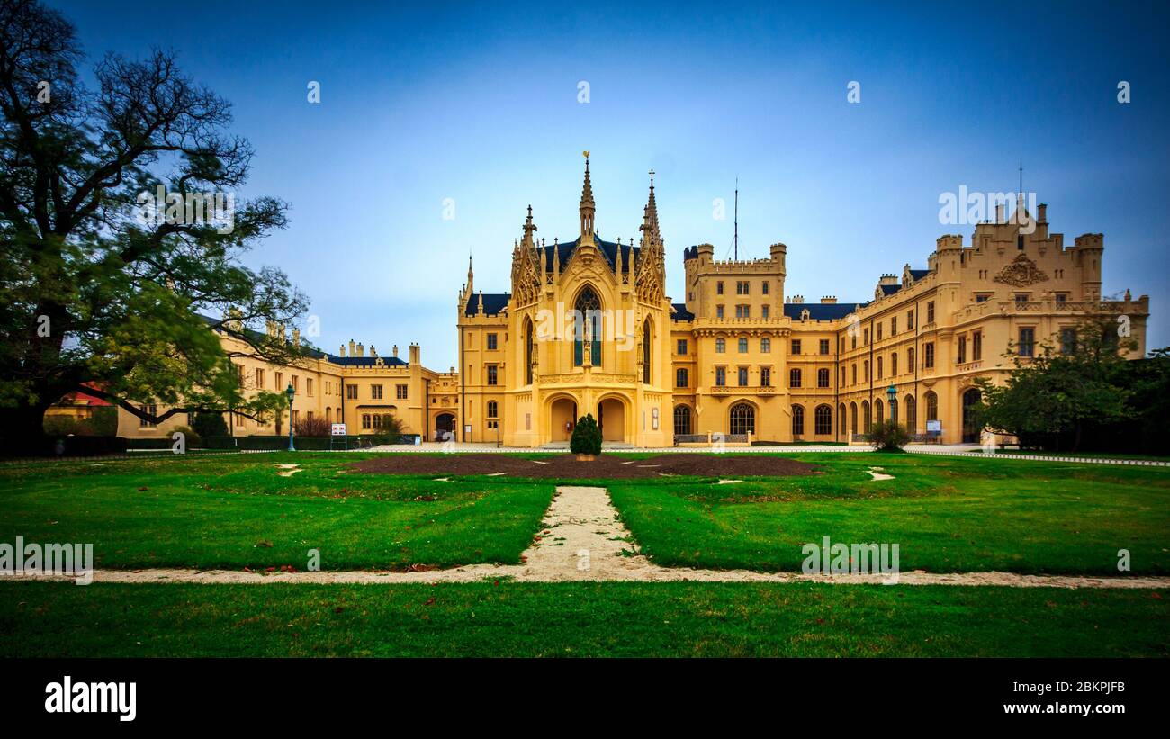 Castle Lednice in Moravia, Czech Republic Stock Photo - Alamy