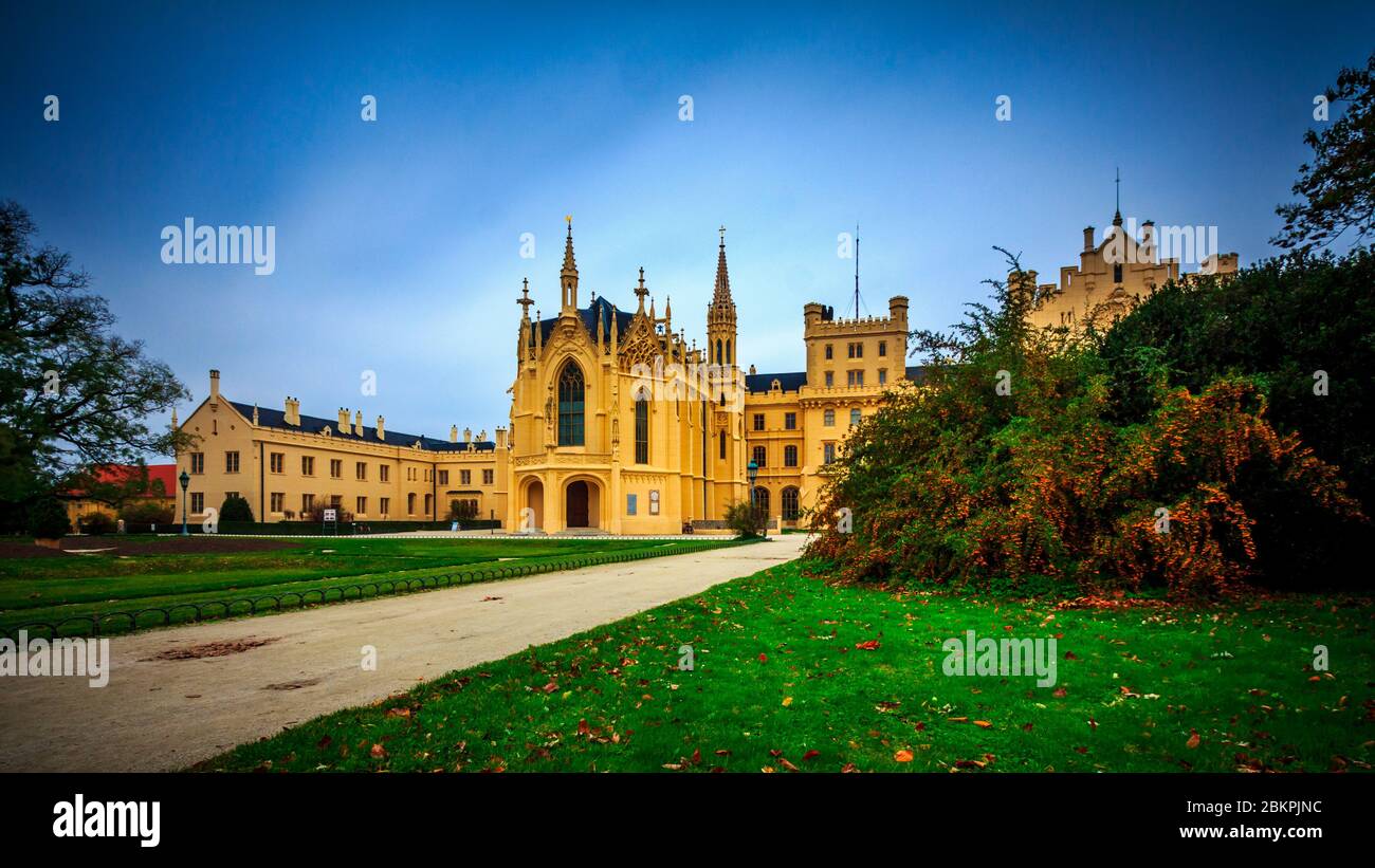 Castle Lednice in Moravia, Czech Republic Stock Photo - Alamy