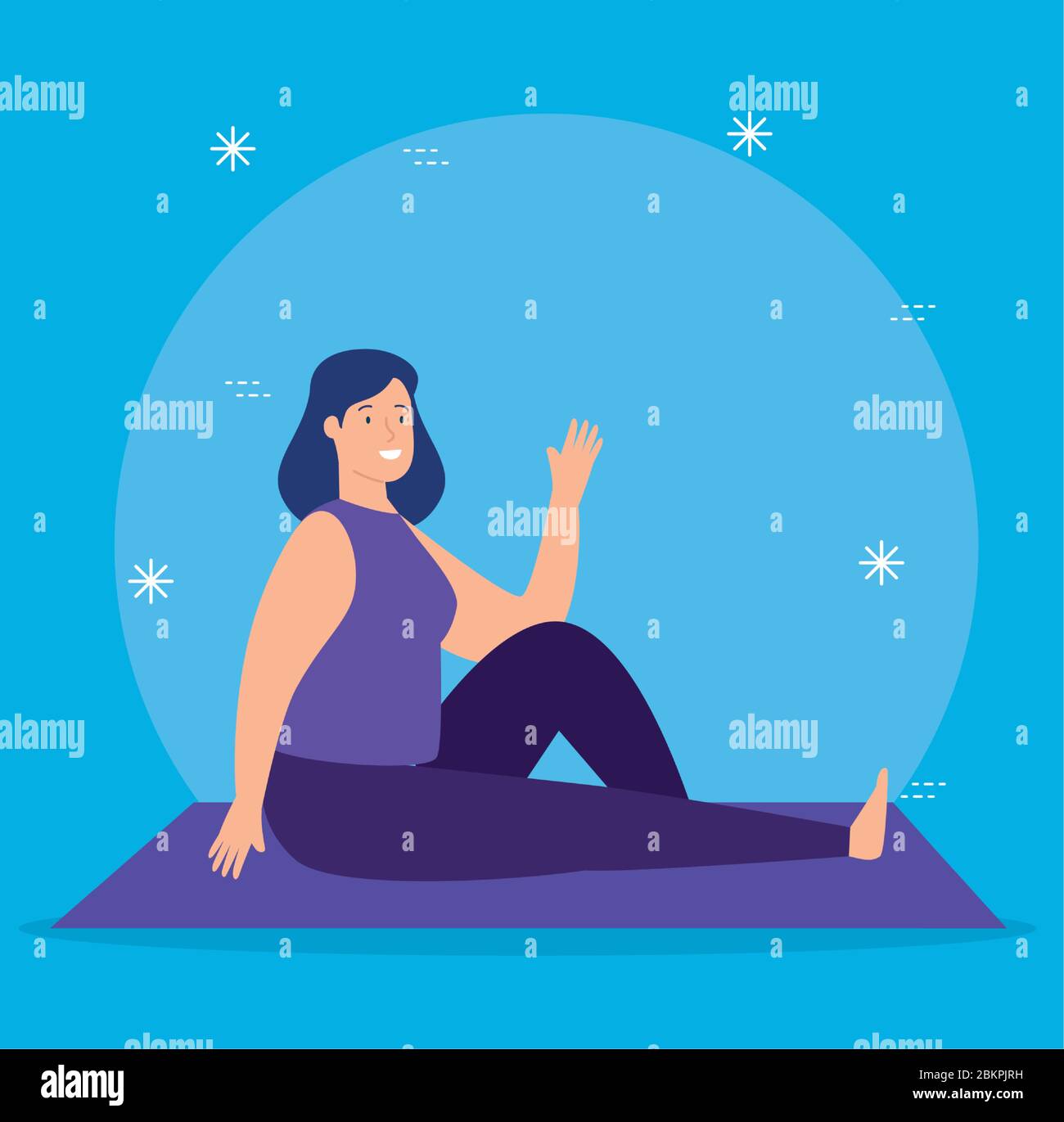 Young beautiful woman gym Stock Vector Images - Alamy