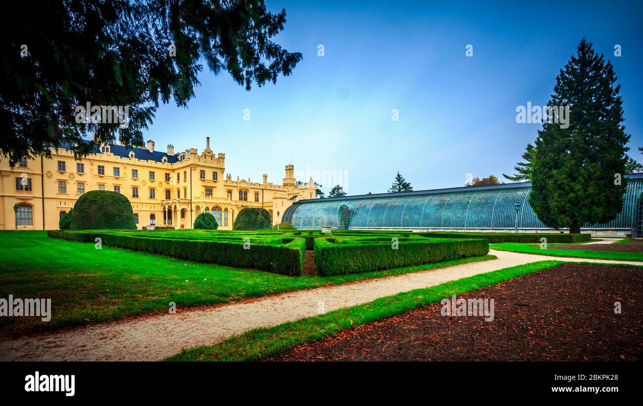 Castle Lednice in Moravia, Czech Republic Stock Photo - Alamy