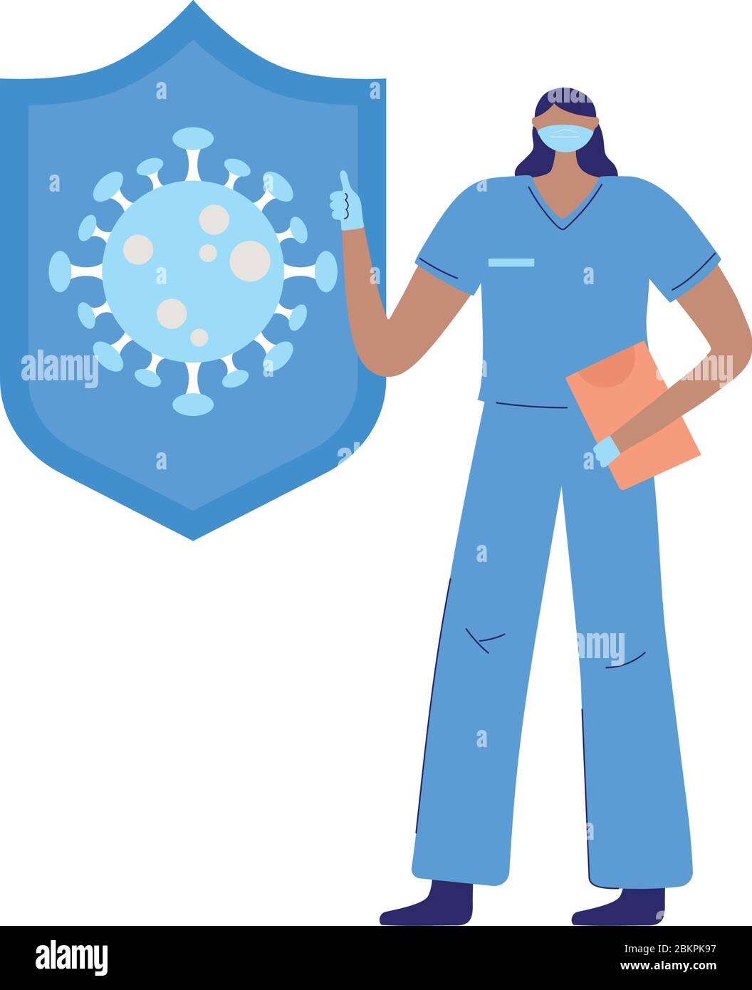 thanks doctors nurses, female nurse medical mask report protection ...