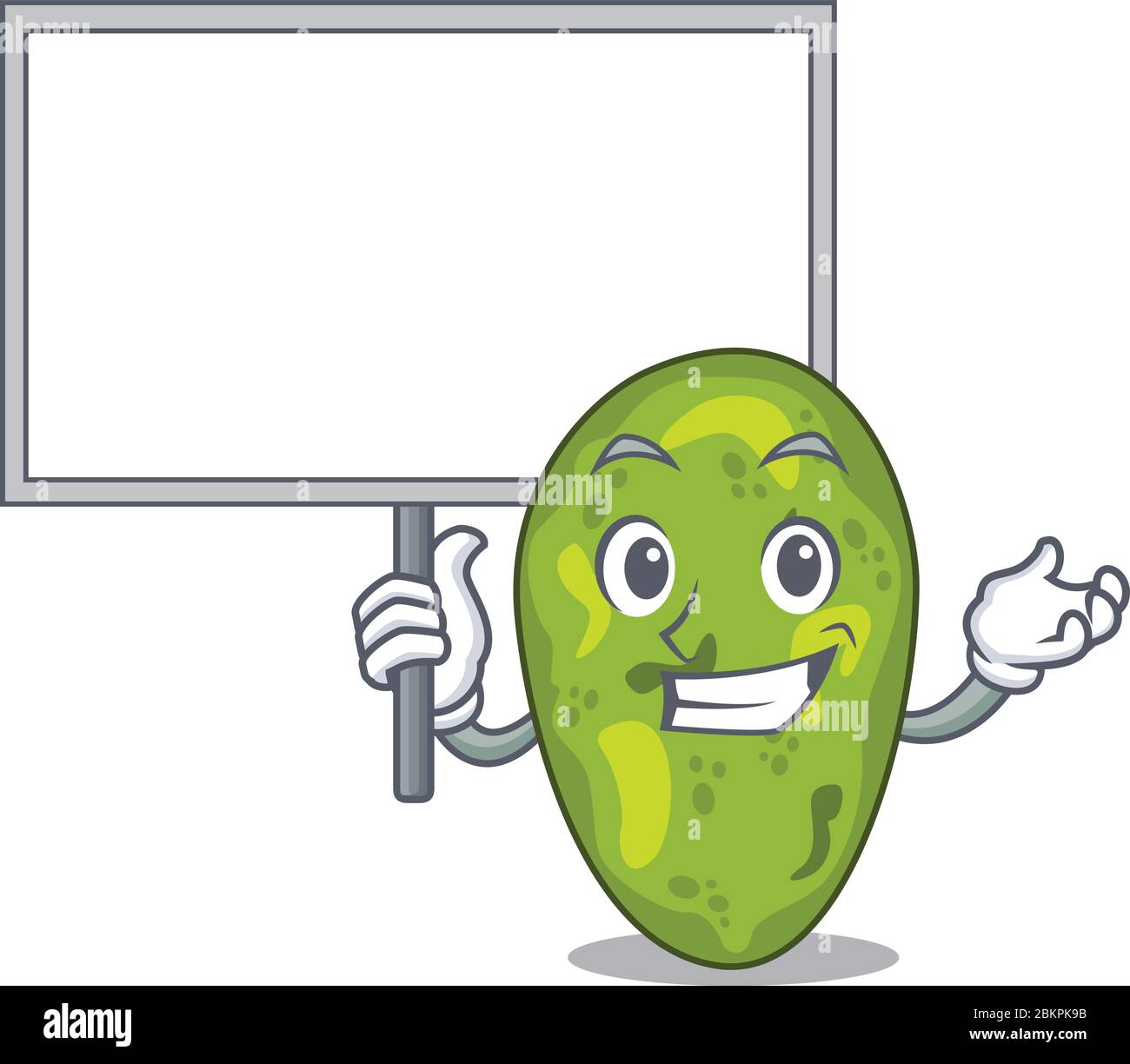 An icon of cyanobacteria mascot design style bring a board Stock Vector ...
