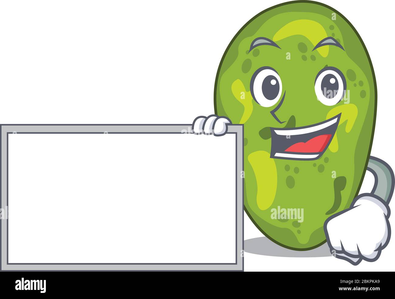 Cyanobacteria cartoon character design style with board Stock Vector ...