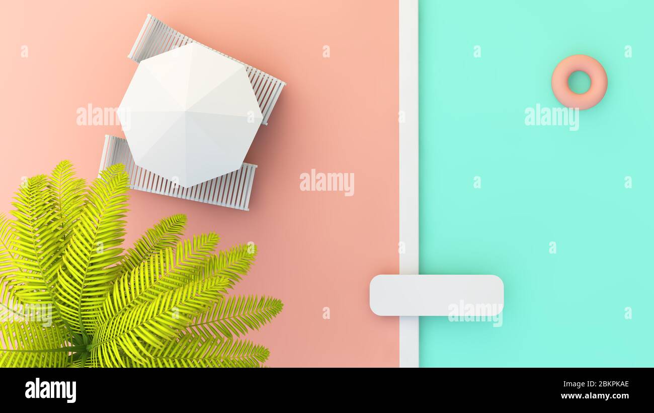 3d rendering of colorful swimming pool top view Stock Photo - Alamy
