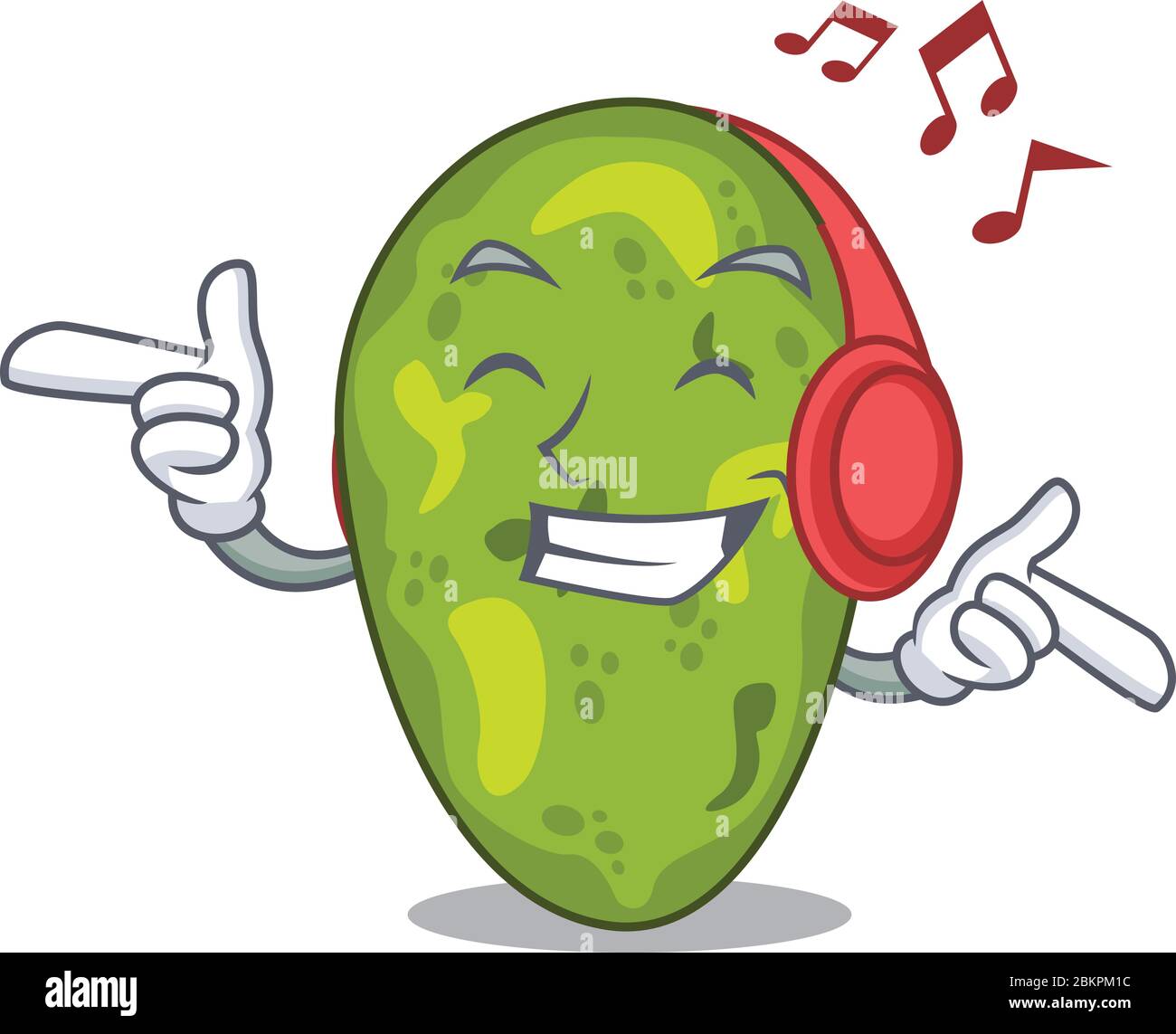 Cyanobacteria Cartoon in design concept listening music Stock Vector ...