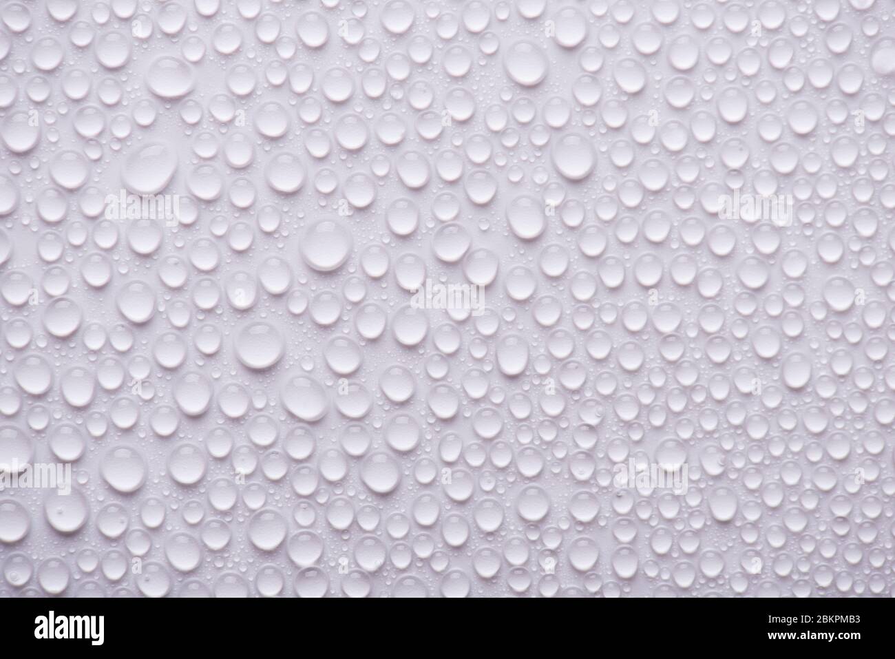 Overhead view photo of water drops on the white background Stock Photo ...